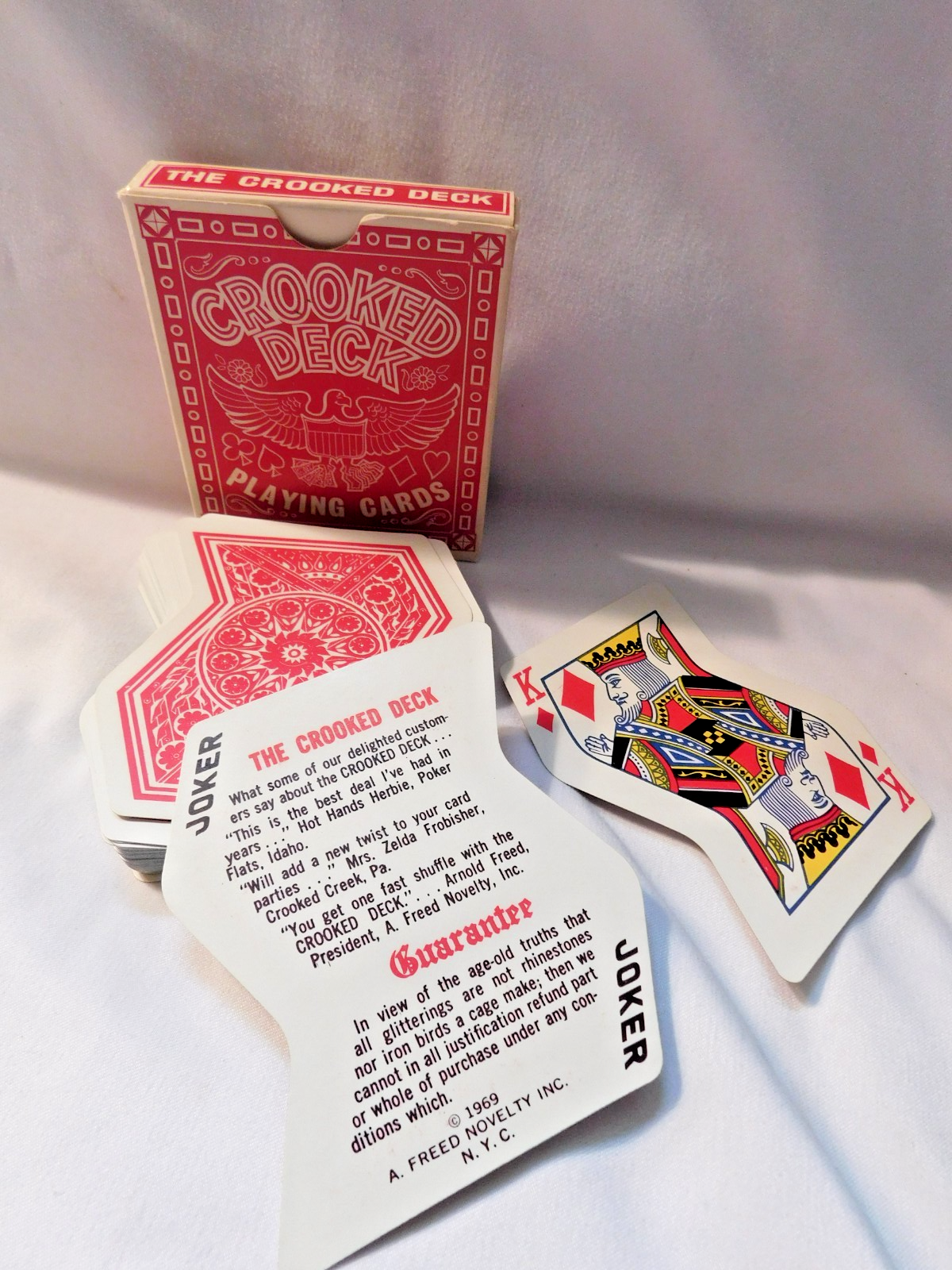 Crooked Playing Cards Deck A. Freed Novelty 1969 Complete Set with Box | eBay