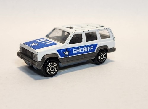 MAJORETTE #224 White Jeep Cherokee Sheriff 1:64 Loose Diecast Car Toy ...