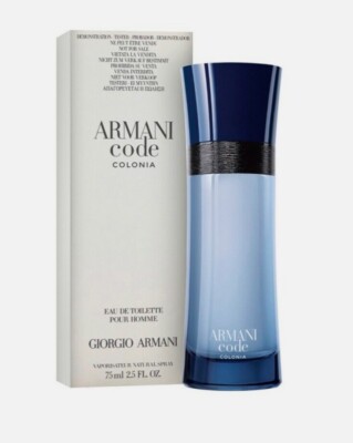 Armani Code Colonia By Giorgio Armani EDT Spray for Men 2.5oz New White ...
