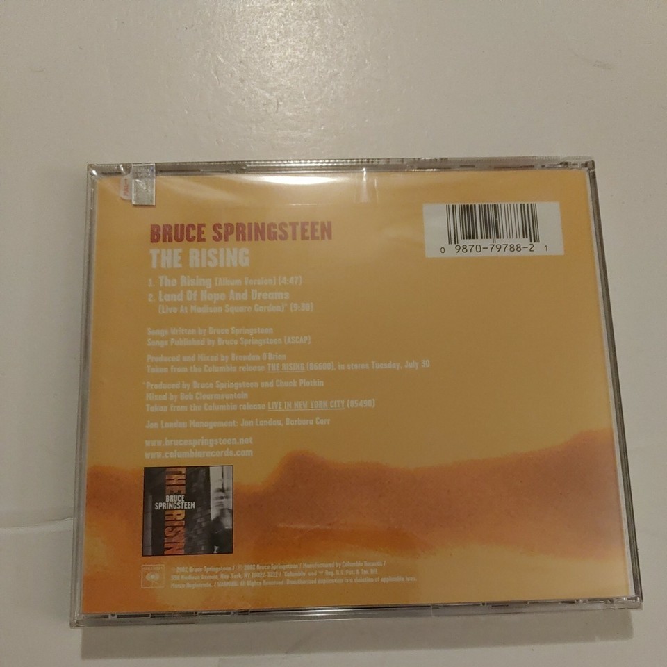 CC The Rising CD Single by Bruce Springsteen 2002 Columbia NEW Sealed ...