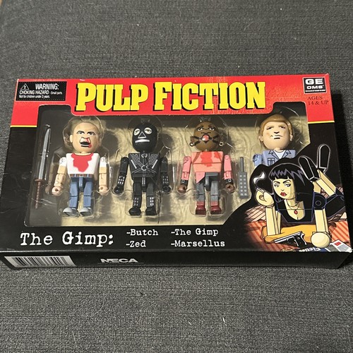 NECA 4 Mini Figure Set Pulp Fiction The Gimp New NOS Box 2004 Butch Zed ...