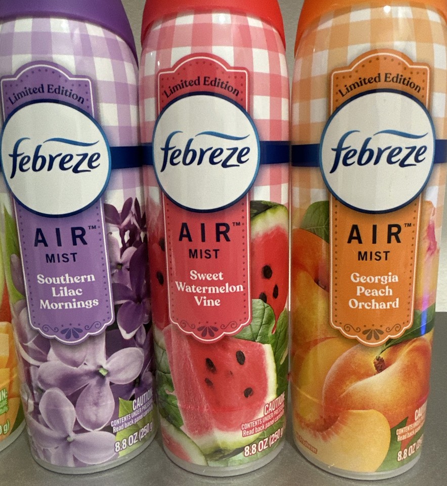 4 Pack: Febreze Air Mist Air Freshener Mixed Lot Limited Edition 8.8 oz ...