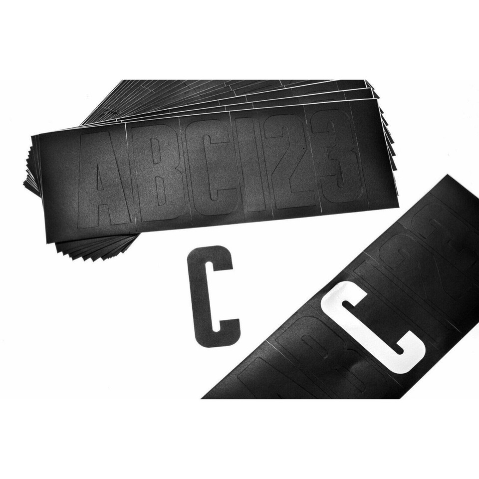 Attwood 148-Pc Black Waterproof Vinyl Boat Letter and Number Kit 14142 ...