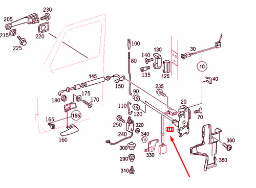 NEW MB G W463 FRONT DOOR LOCKING SYSTEM RECEIVER LHD A0018200097 OEM NO ...