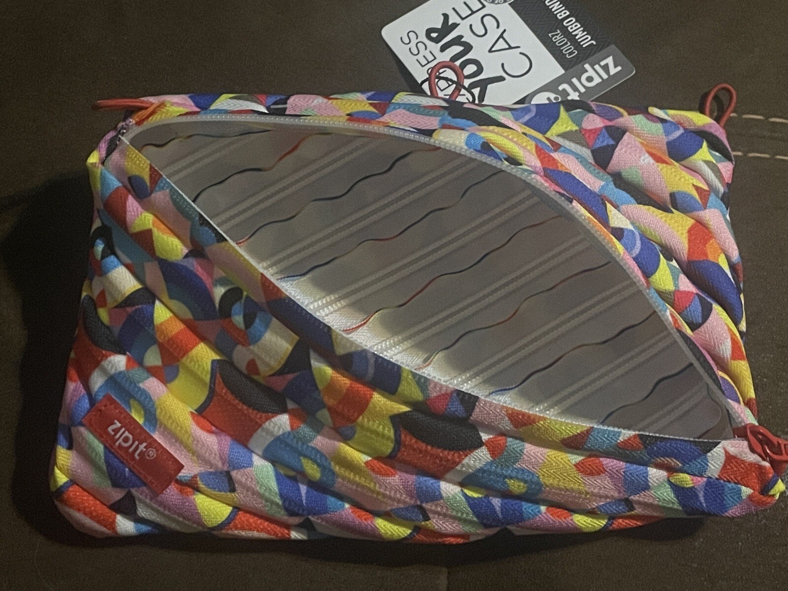 ** Zipit Jumbo Binder Pouch Pencil Case Colorz Multi Color for sale ...