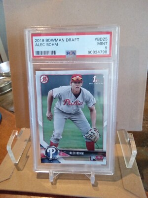 2018 Bowman Draft ALEC BOHM #BD-25 1st Bowman Draft PSA 9 PHILADELHIA ...