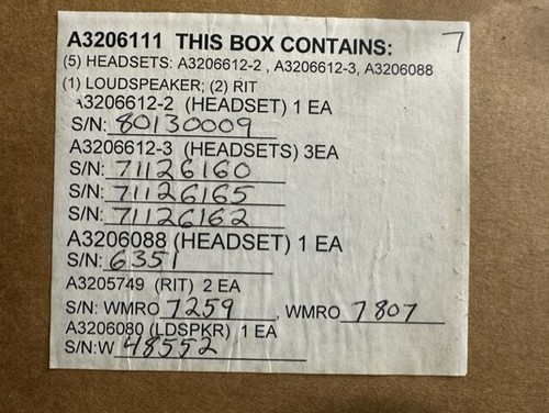 VIC-3 INTERCOM KIT NOS 5 CREW MCS FCCS HMMWV HUMVEE LMTV M1068 M998 ...