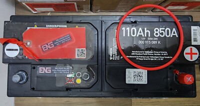 VW AUDI A8 D3 000915089KDSP 000915105DL 000915105DK 12V 110Ah 850A ...