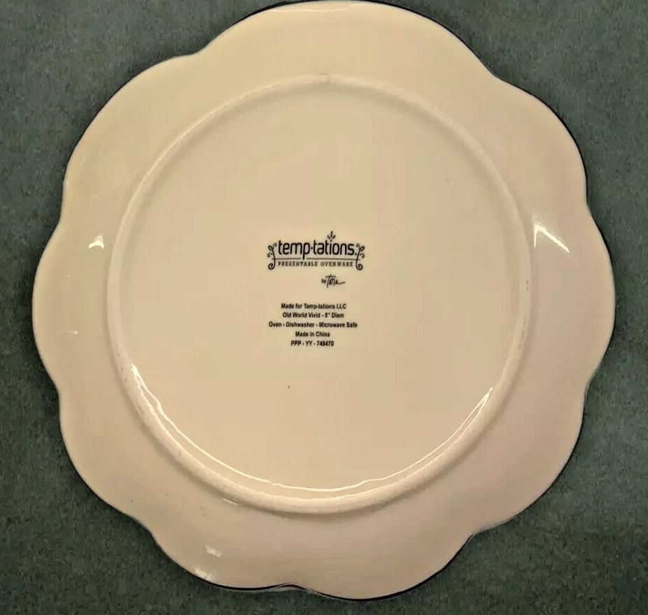 Temptations/Old World Vivid/Set of 4 Plates/8" Round/Excellent ...