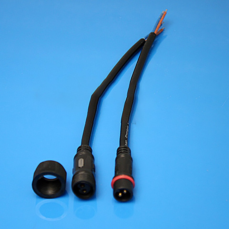 2Pin Waterproof Male Female Plug Wire Connector Cable Electrical Wire ...
