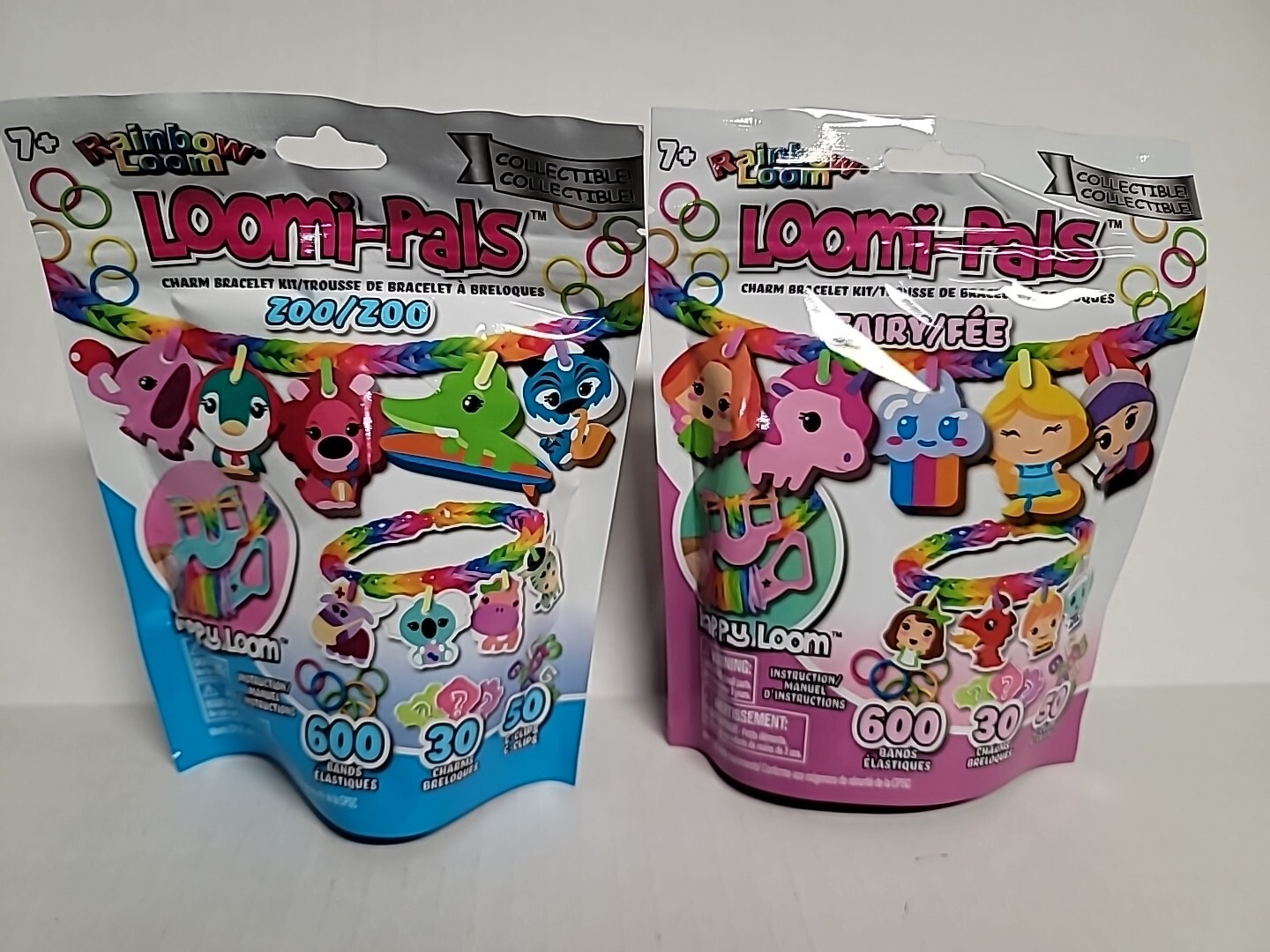 Rainbow Loom Loomi-Pals Charm Bracelet Kit Zoo, Fairy Set Collectible 2 ...