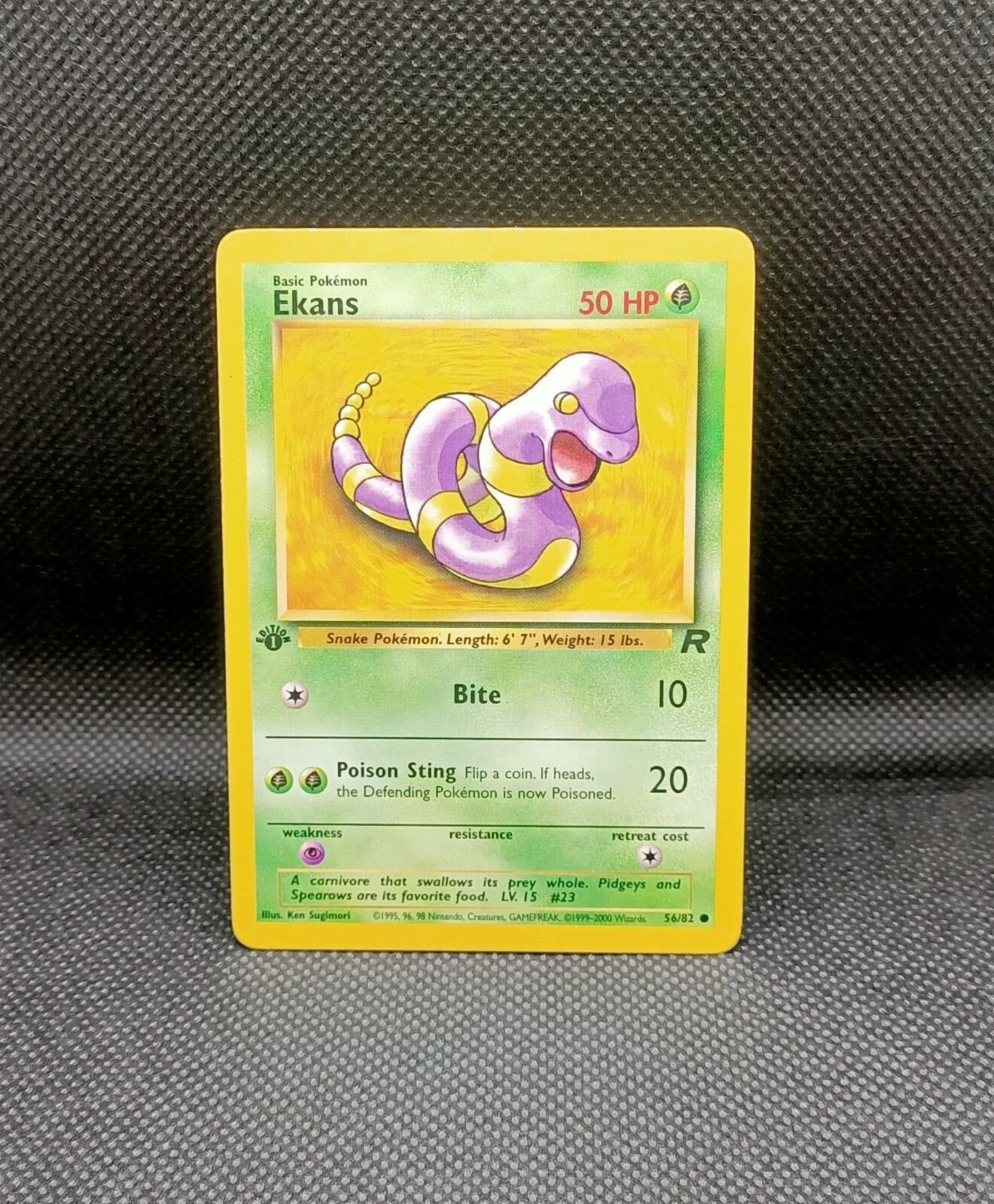 1st First Edition Ekans 56/82 Team Rocket Pokemon Card | eBay Australia