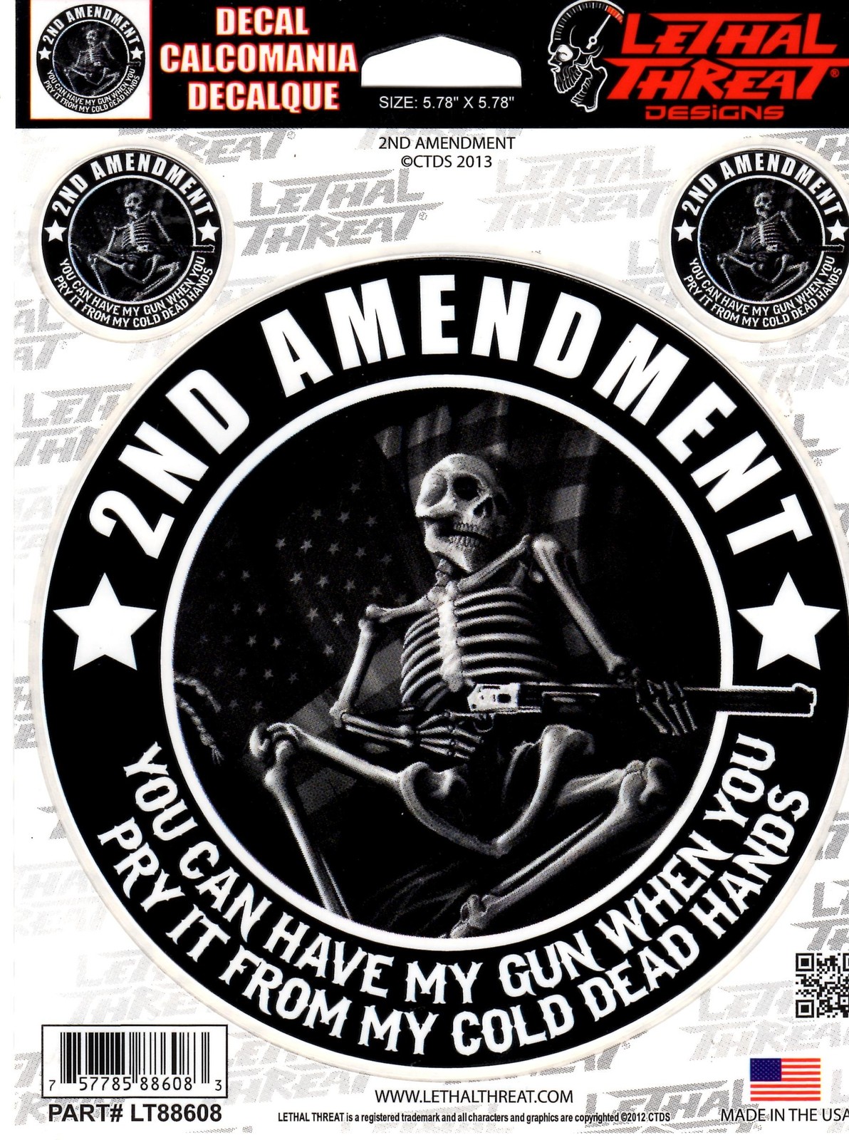 2ND AMENDMENT #LT88608 Decal | Lethal Threat | Graphic | 3 DECALS IN ...