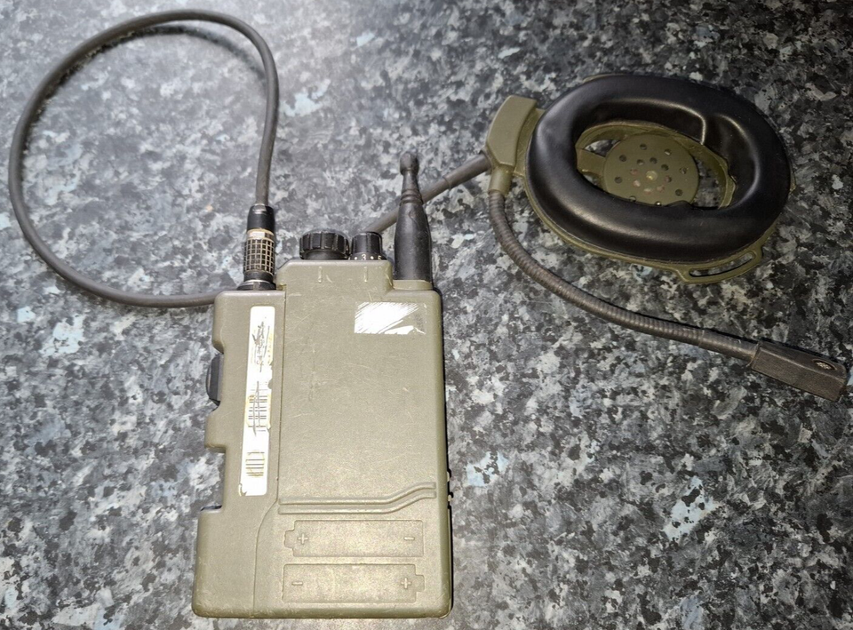 BRITISH ARMY ISSUED PERSONAL ROLE RADIO BY SELEX, AND EAR PIECE. | eBay