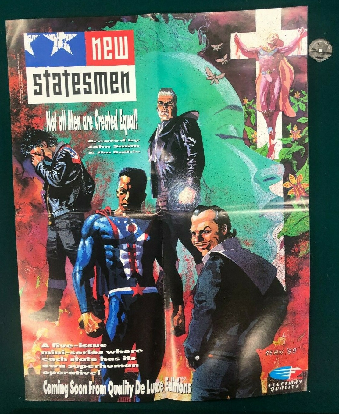 NEW STATESMEN (1989) Fleetway Quality 2000 AD Comics 16" x 22" promo ...