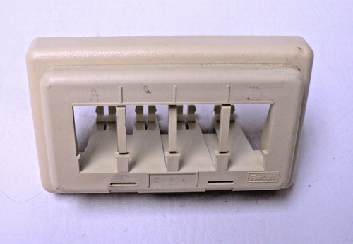 Panduit CFFP4EI Mini Com 4-Port Jack Furniture Faceplate Ivory | eBay
