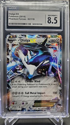 Pokemon Dialga EX 62/119 Phantom Forces 2014 Ultra Rare Holo - CGC 8.5 ...