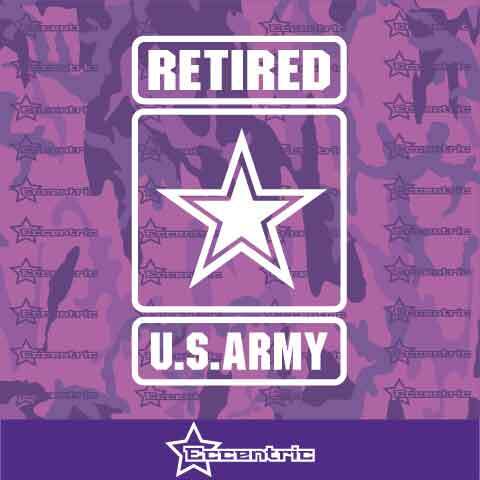 Retired U.S. Army Decal Military Sticker USA United States Logo Car ...