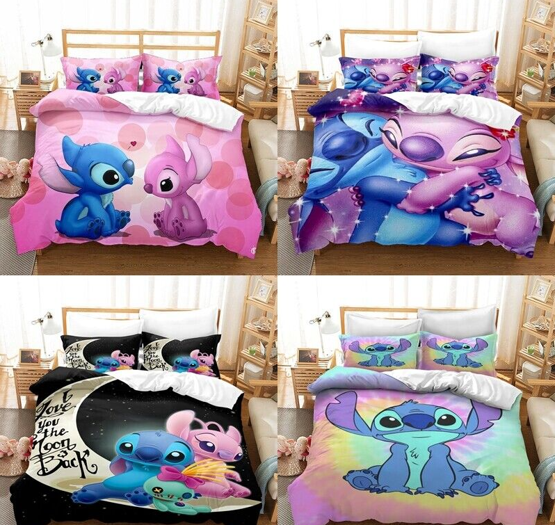 3D Disney Home Lilo and Stitch Duvet Cover Set Single Bedroom Decor ...