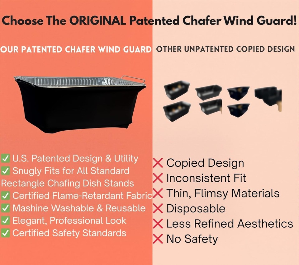 Chafer Wind Guard 4 Pack - Decorative Chafing Dish - 4 Pack, Black | eBay
