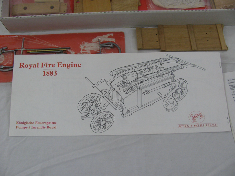 Authentic Models Holland 1/10 Wooden Royal Fire Engine 1883 Kit #SH15 ...