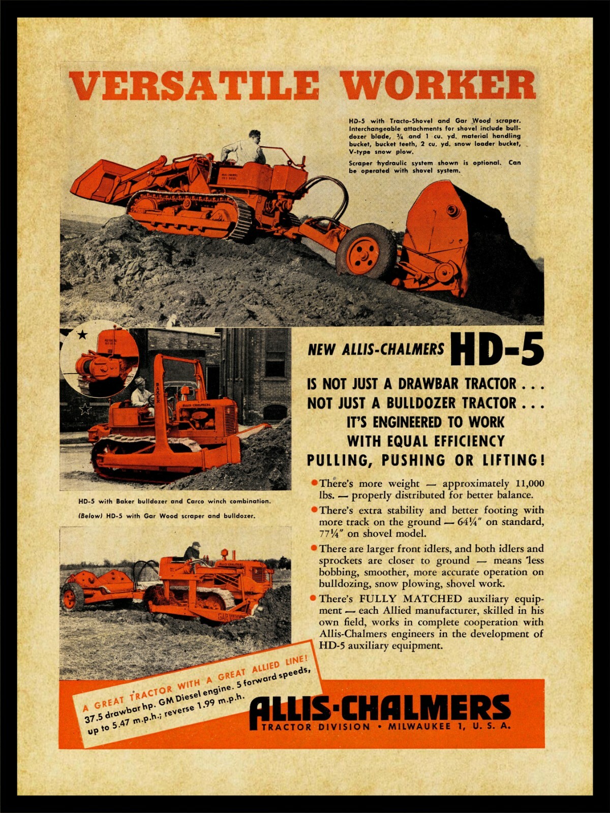 Hd 5 Allis Chalmers Dozer