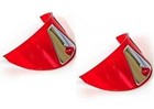 7" Headlight Headlamp Light Bulb Trim Cover Shield Visors Red W ...