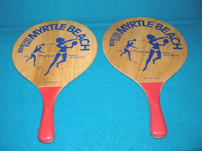 Vintage! BEACH BALL Paddle Set MYRTLE BEACH Grand Stand @ RACQUET | eBay