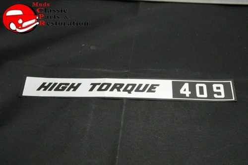62-64 GMC/CHEVY TRUCK HIGH TORQUE 409 VALVE COVER DECAL GM#3814802 | eBay
