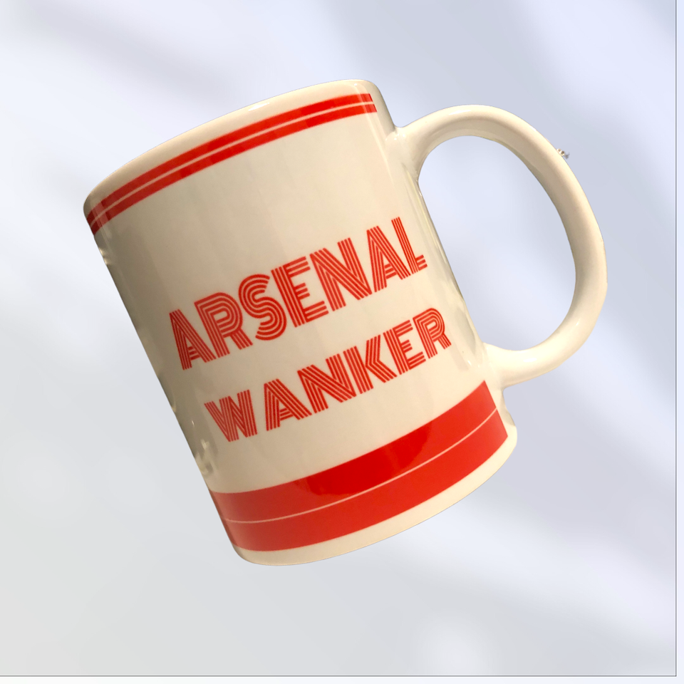 Arsenal Wanker Mug Cup Tea Coffee Funny Novelty Gift Idea Fan Birthday ...