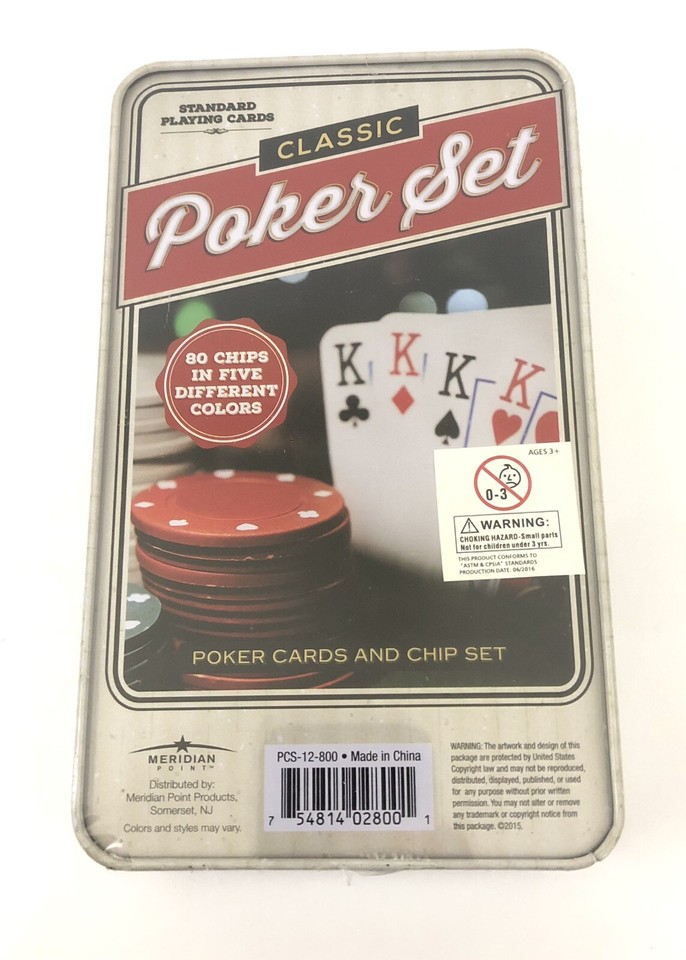 Classic Poker Set with Standard Playing Cards and 80 Chips (sealed) | eBay