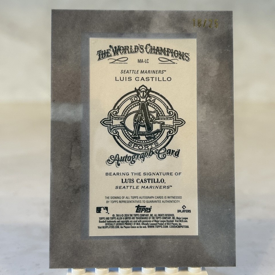 2024 Topps Allen & Ginter X Luis Castillo Silver Ink Framed Auto /25 # ...