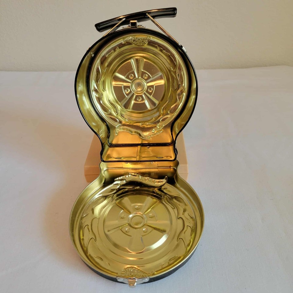 Mattel Hot Wheels 2001 Flaming Tire Tin Carry Case 6" Chocolate ...