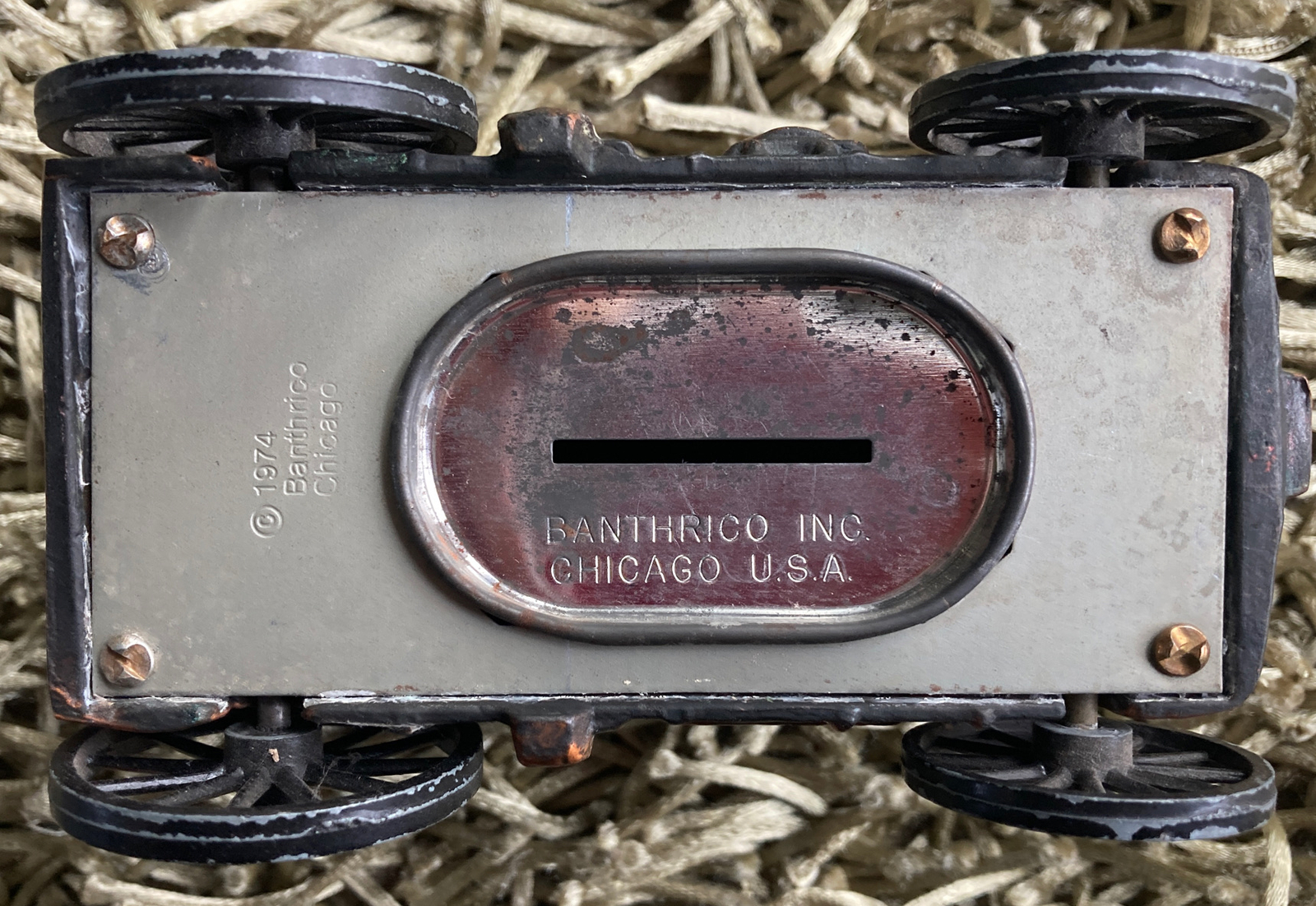 Vintage CONESTOGA COVERED WAGON Coin Bank w/Movable Wheels | eBay