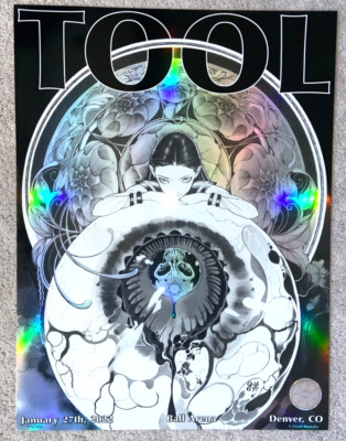 Tool Band Concert Poster Denver Tour January 27 2022 /1050 Peach Momoko ...