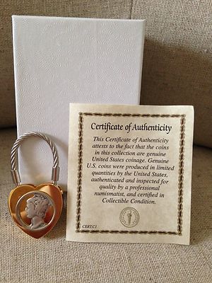 ***PRACTICAL, ATTRACTIVE & GENUINE "CUT OUT" MERCURY DIME KEY CHAIN ...