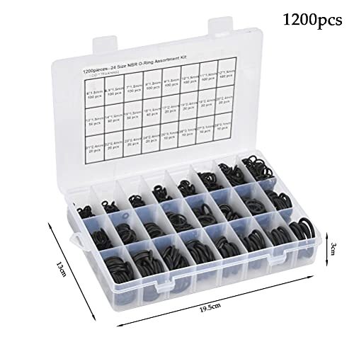 Metric Nitrile Rubber O Rings Assortment Kit, 24Size, 1200Pcs ...
