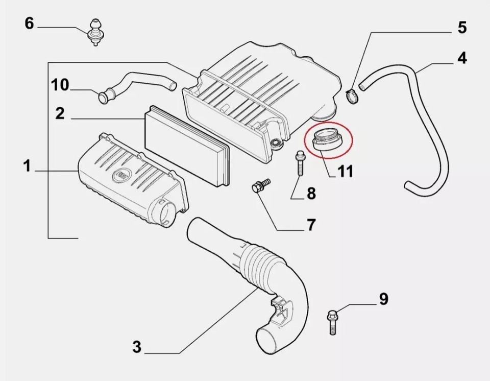 GUARNIZIONE TENUTA FILTRO ARIA FIAT PANDA - PUNTO - 500 PER 71748095 | eBay