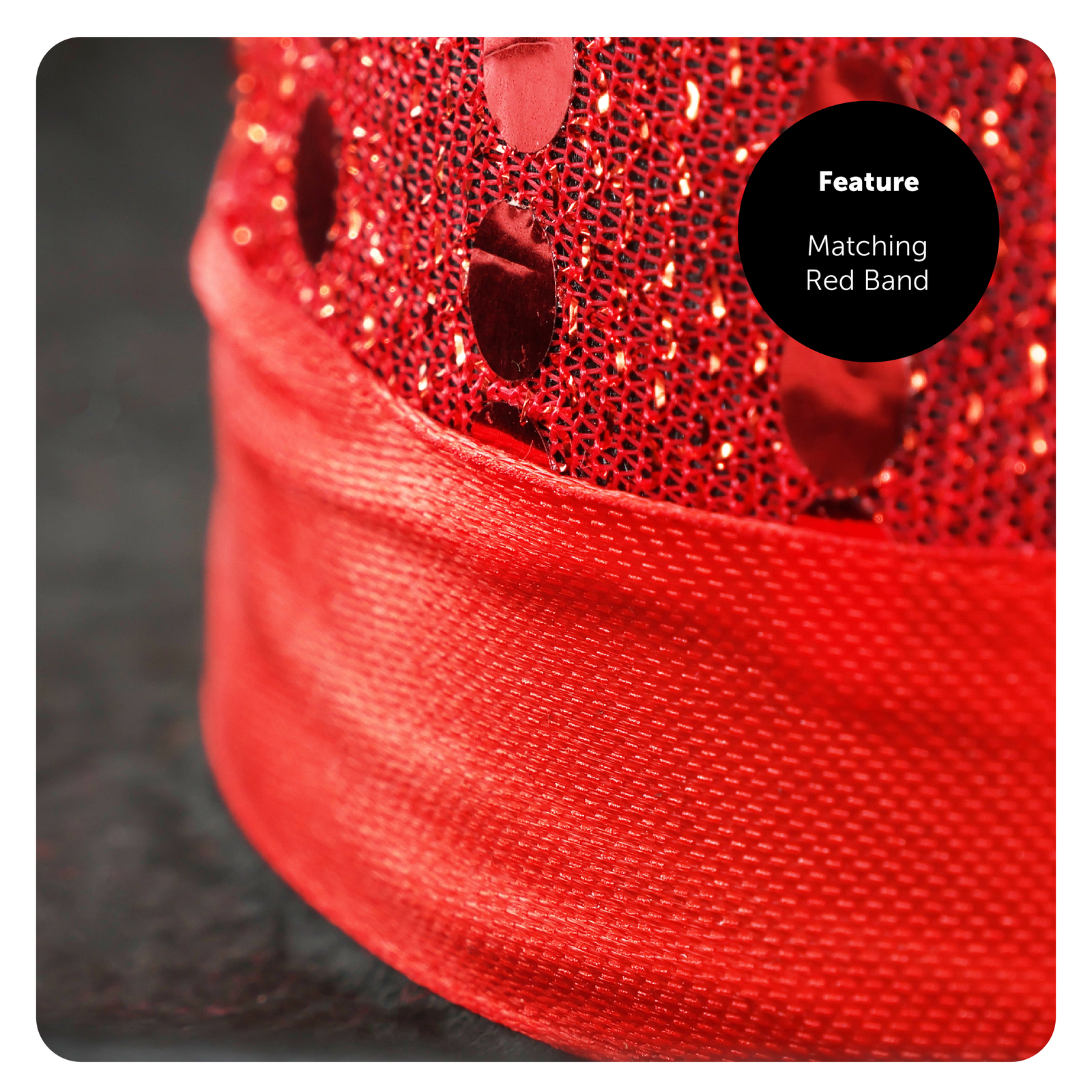 RED SEQUIN TOP HAT DANCE CANE BOW TIE FANCY DRESS RINGMASTER CABARET ...