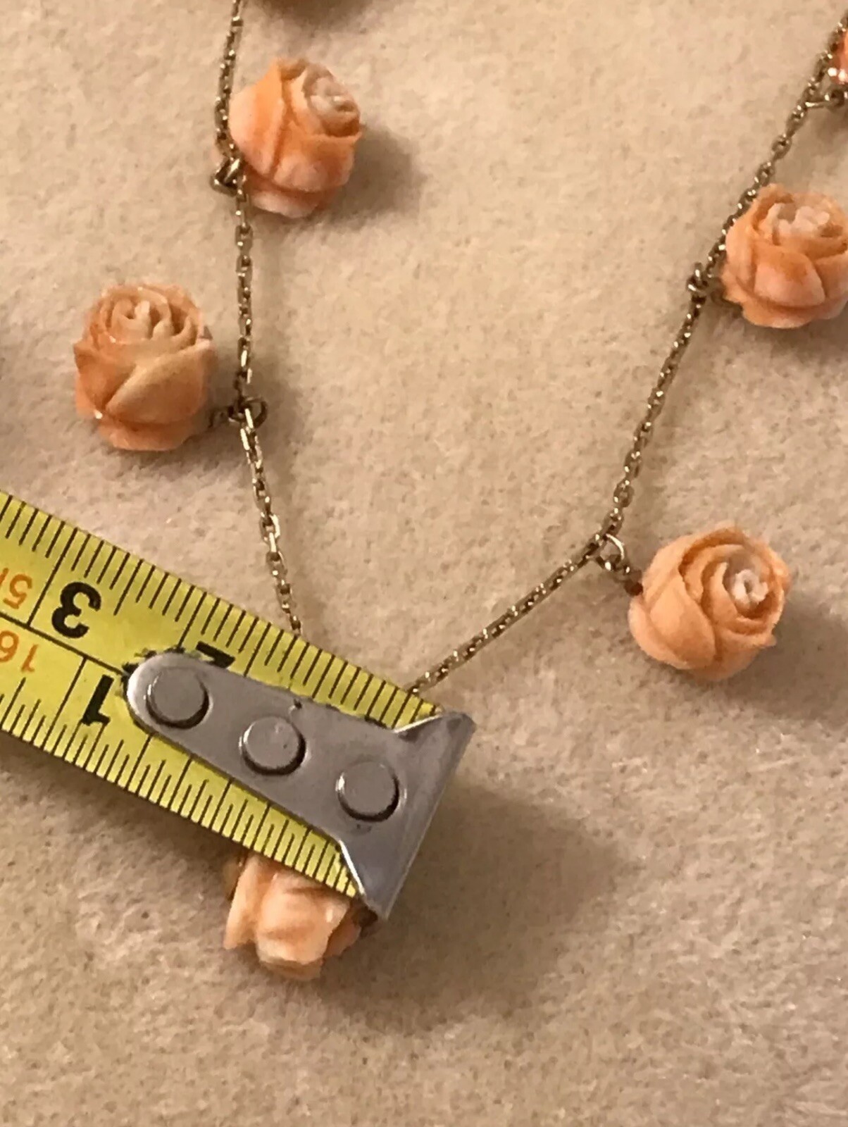 19th Century Antique Victorian 14K Gold Carved Salmon Coral Roses ...