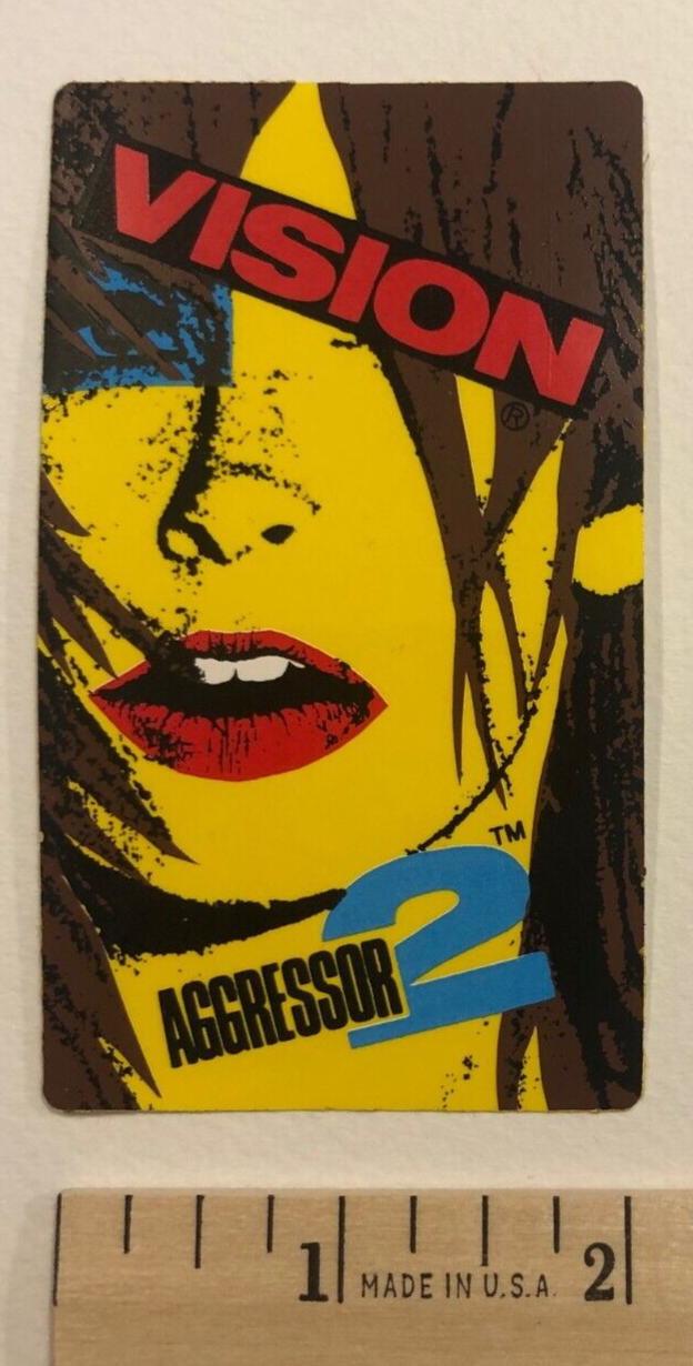 Vintage NOS 1980’s Vision Street Wear Aggressor 2 Skateboard Sticker ...
