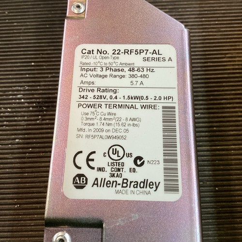 Allen-Bradley 22-RF5P7-AL Ser. A Line Filter 3Ph 48-63Hz 5.7A | eBay