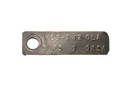 Ford 9 Inch 3.25 Rear End ID Tag 1971 Cobra Jet Cougar/Mustang WES-AJ2 ...