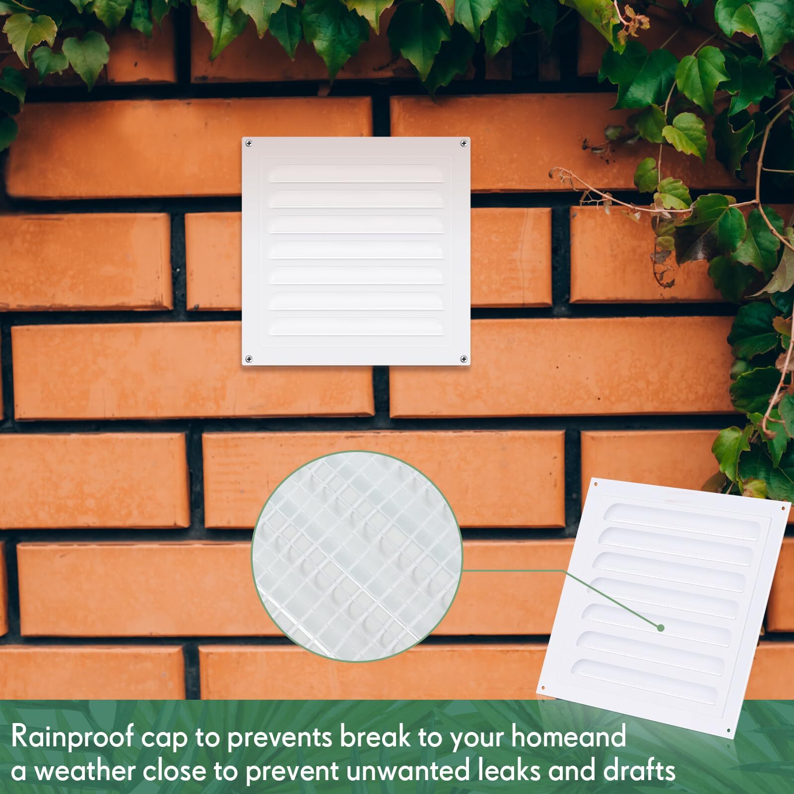 2 Pcs Attic Vent White Gable Vent Aluminum Wall Vent Metal Shed Vent ...