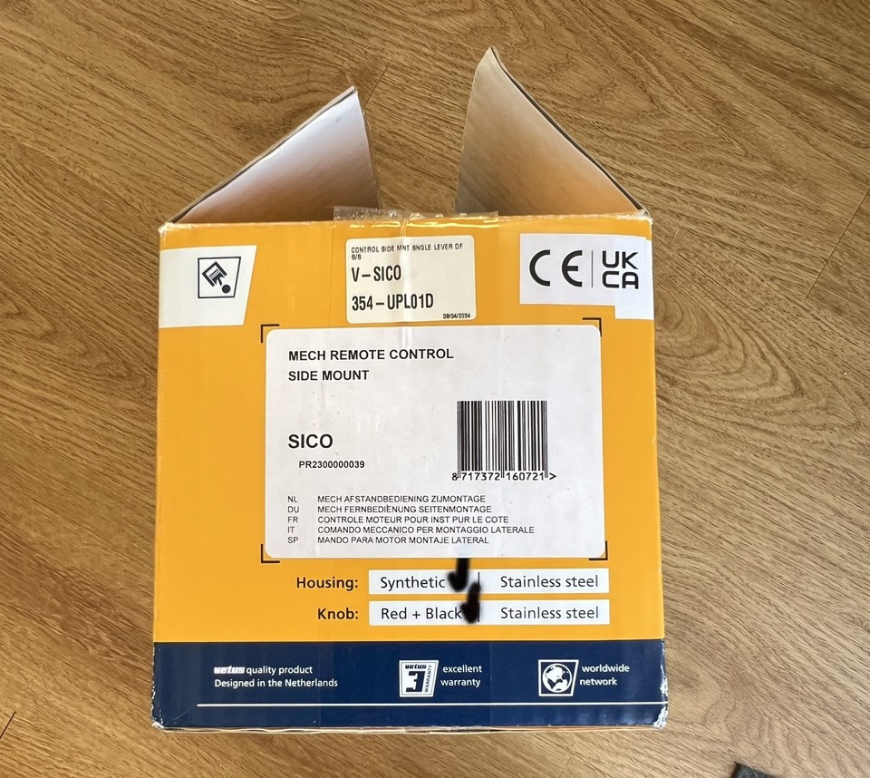 Vetus marine side mount single lever throttle control mechanism SISCO ...