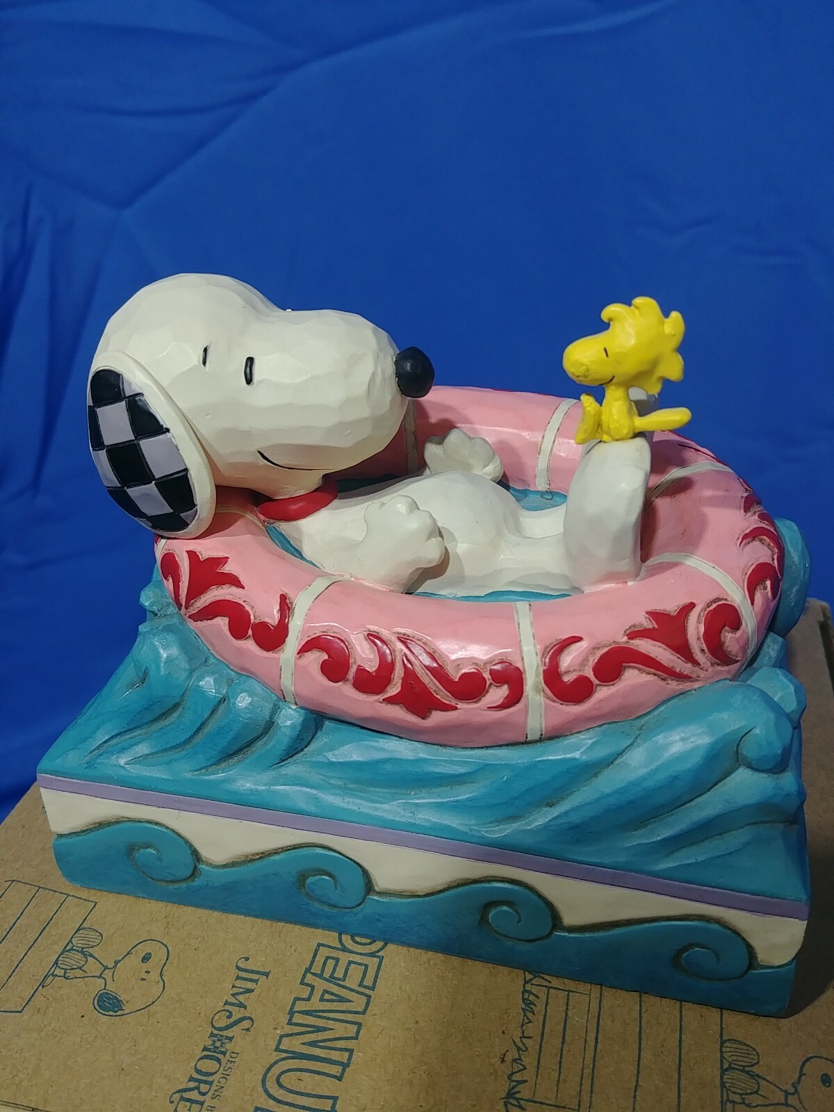 Jim Shore Peanuts Float Away Snoopy and Woodstock on Floatie Figurine ...