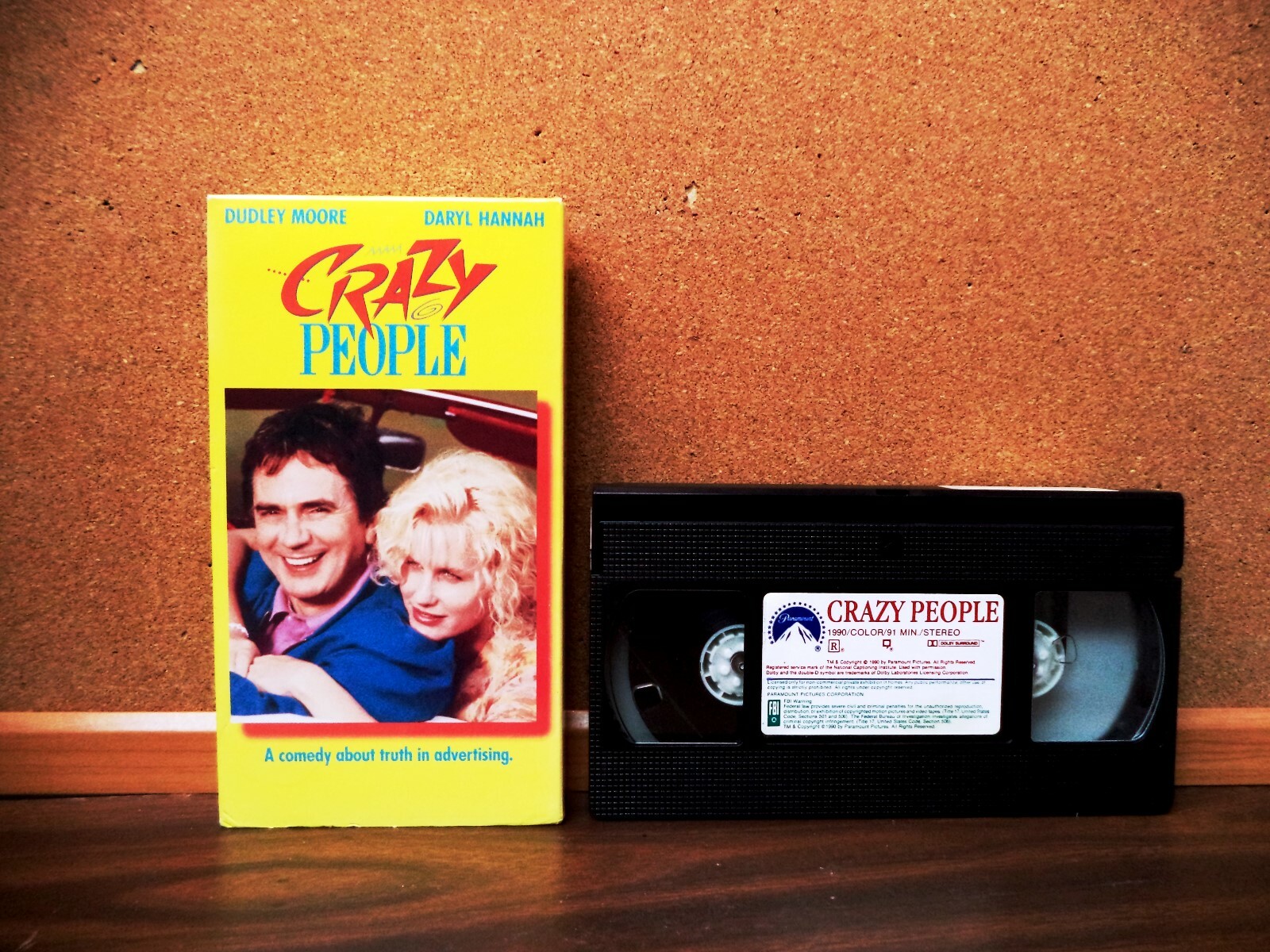 CRAZY PEOPLE (VHS 1990) Dudley Moore, Daryl Hannan, Paul Reiser, J.T ...