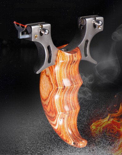 Powerful Slingshot Recurve Catapult Wood Handle Hunting Slingbow ...