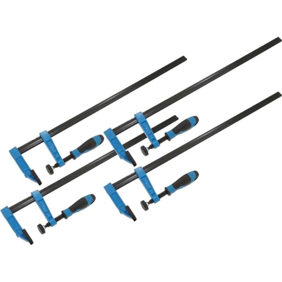 Neilsen 4pc F Clamps 600mm Wood Working Soft Grip Metal Heavy Duty ...
