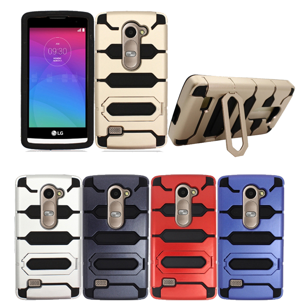 For LG Sunset L33L Tribute 2 Risio Leon LTE Hybrid Trac Armor Case w ...